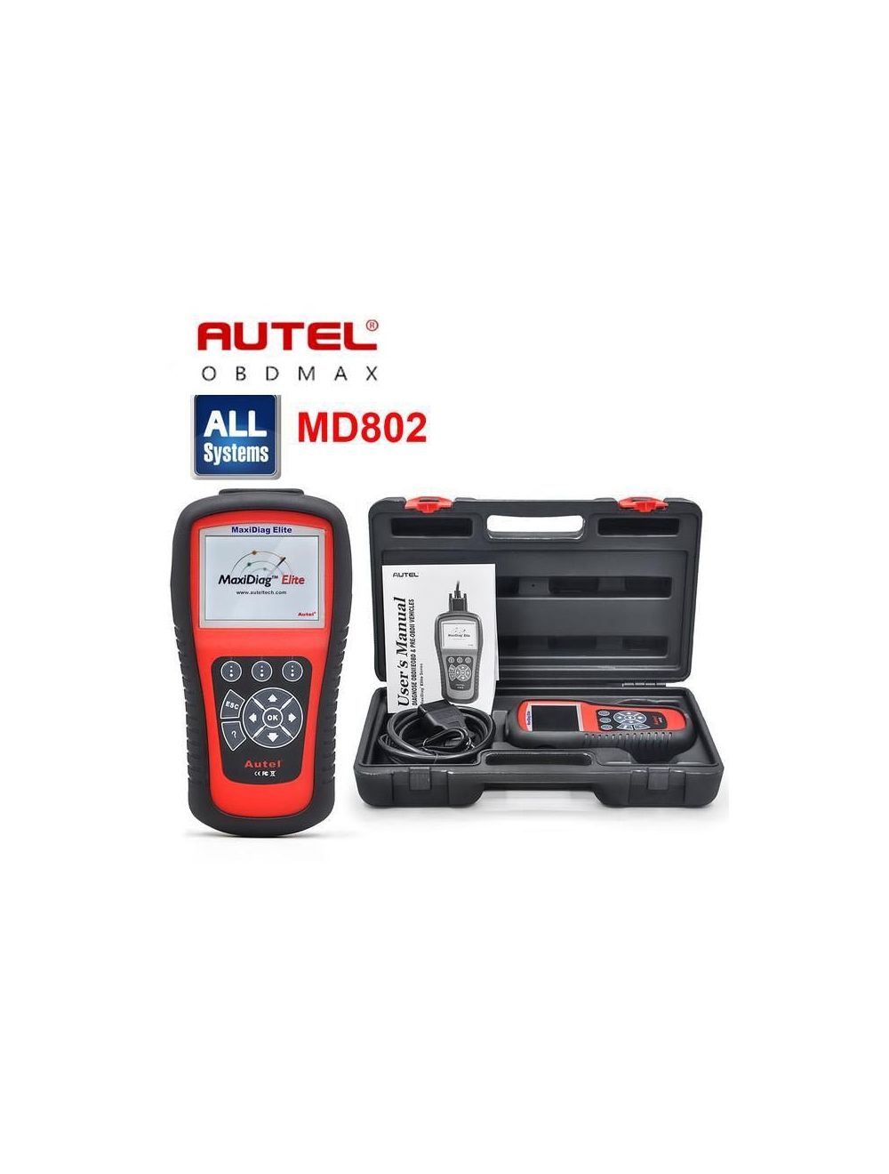 Autel MaxiDiag Elite MD802 vikakoodinlukija hintaan 195,95