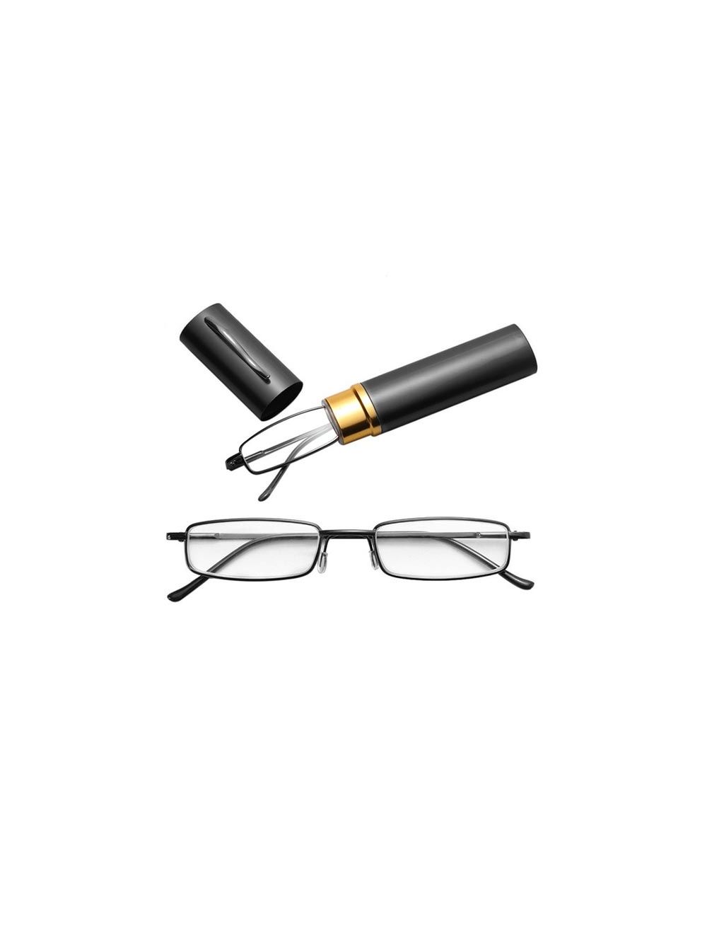 Unisex teräksiset lukulasit kotelolla hintaan 7,95